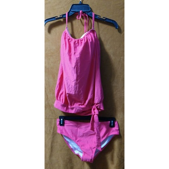 Rosewe | Swim | 2 Pc Pink Halter Top Bathing Suit Size Large | Poshmark